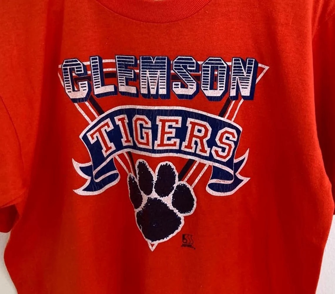 Vintage Clemson Tigers University Shirts, Gifts for Clemson Fan - Bluefink