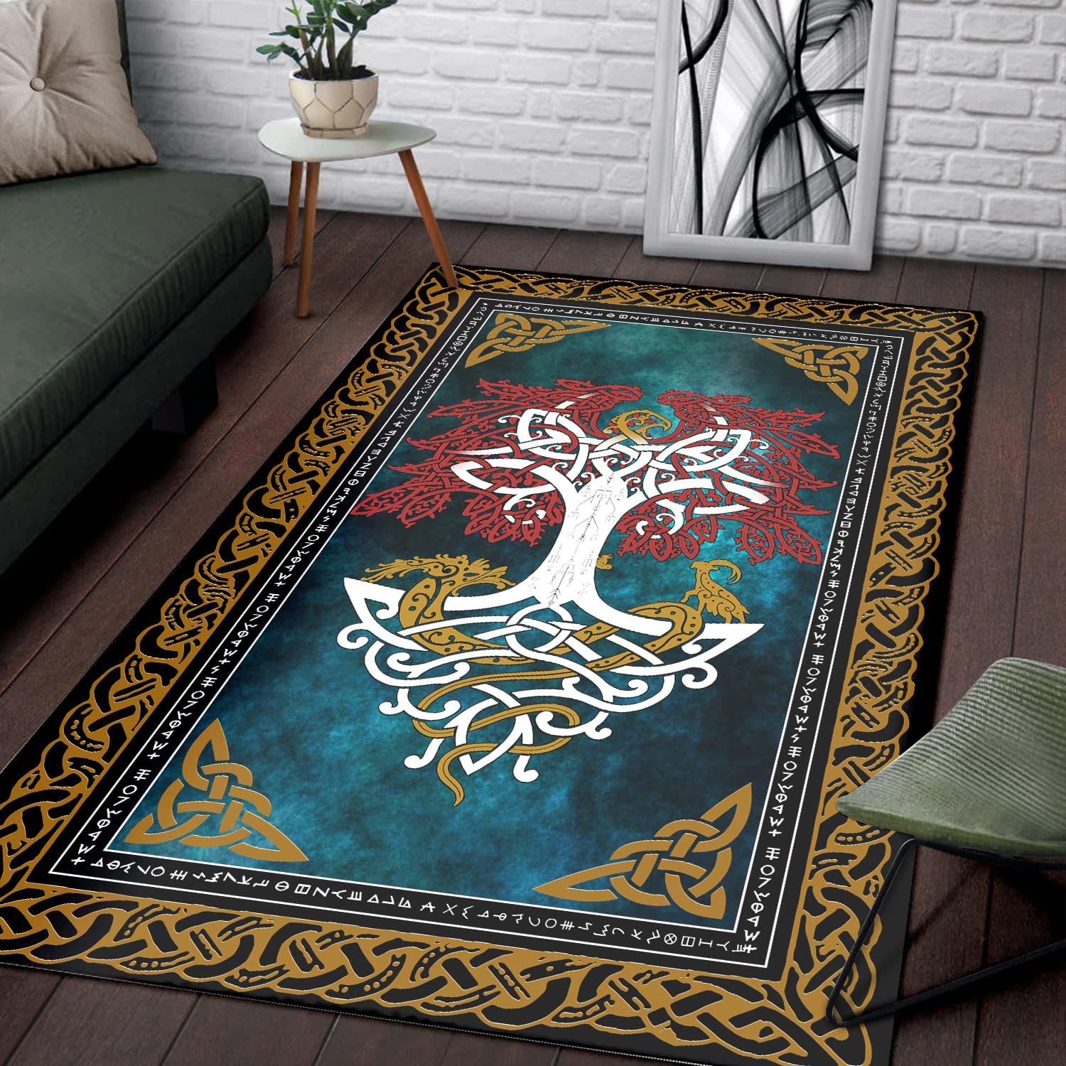 Viking Yggdrasil and Creatures Norse Mythology Knotwork Color Viking ...