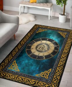 Yggdrasil - Rune Viking Symbol Viking Area Rug - Bluefink