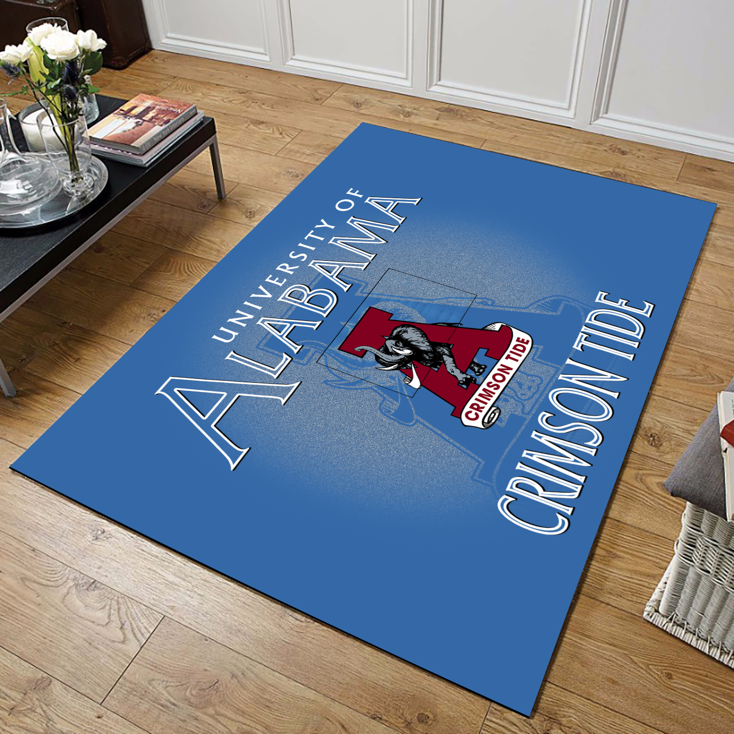 University Of Alabama Crimson Tide Area Rug For Living Room, Bedroom ...