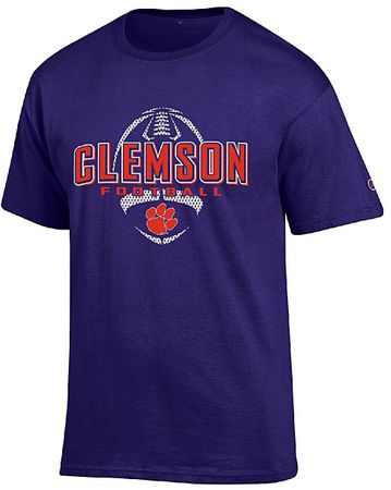 Purple Clemson Champion Tigers Football Shirts - Bluefink