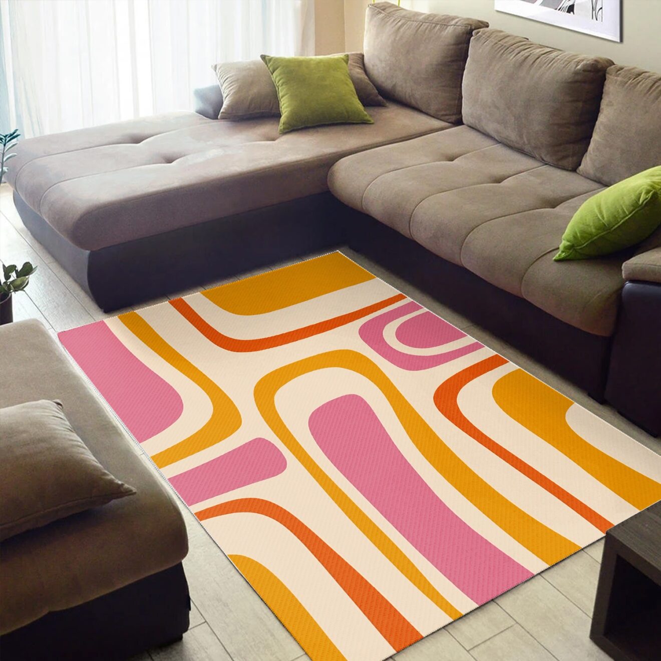 Palm Springs Retro Mid Century Modern Abstract Pattern In Thulian And ...