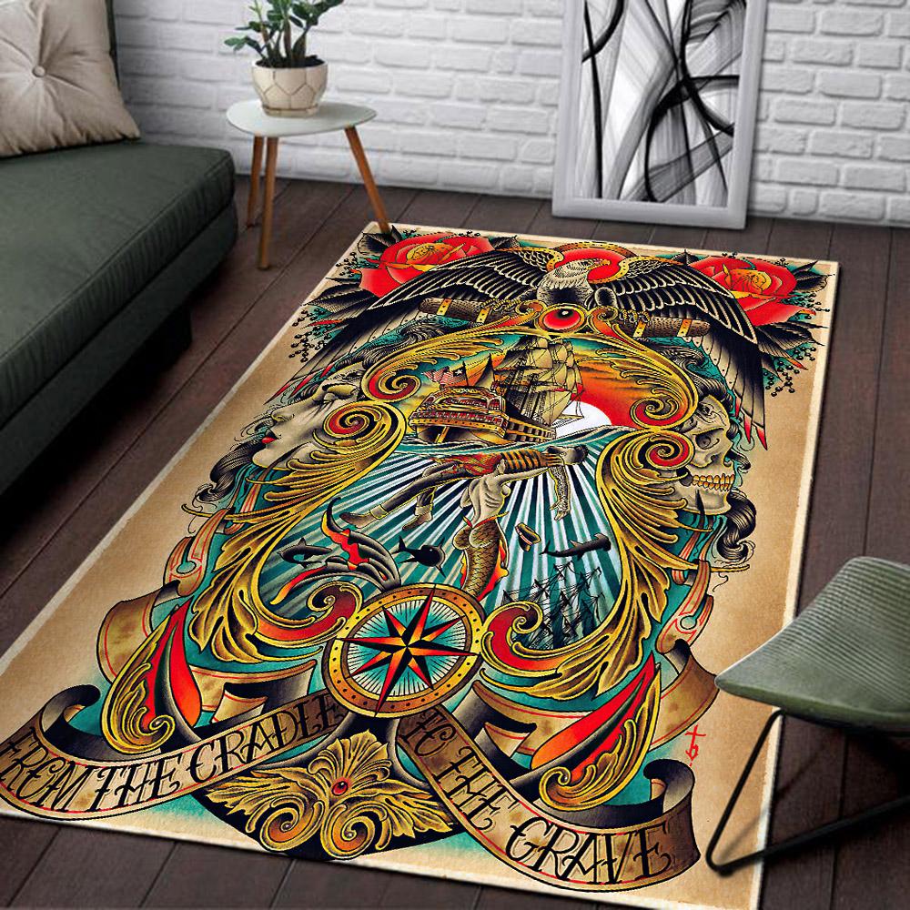 From The Cradee Tattoo Rug - Bluefink