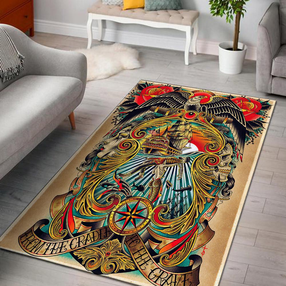 From The Cradee Tattoo Rug - Bluefink