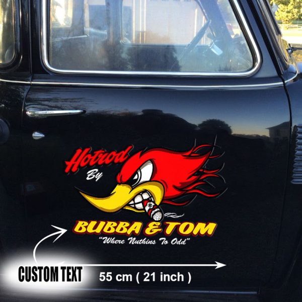 Personalized Speed Shop Hot Rod Vinyl Stickers - Bluefink