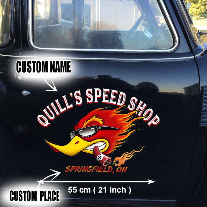 Hot Rod Speed Shop Decals With Mr Horsepower 3D - Bluefink