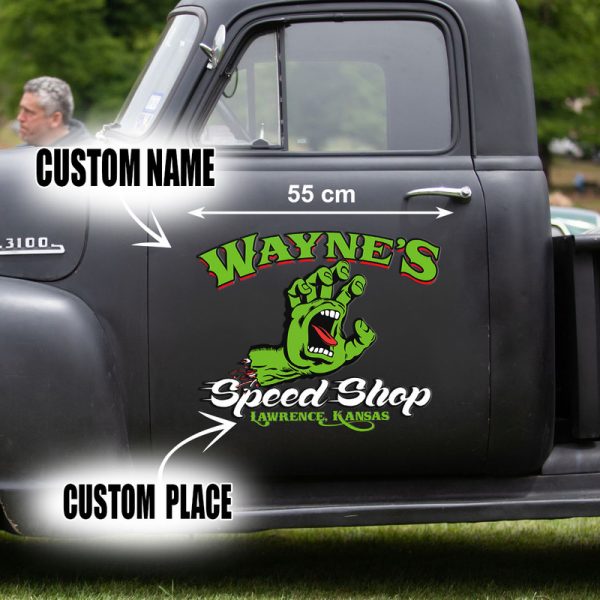 Personalized Hot Rod Rat Fink Hand Garage Speed Shop Kustom Kultrure ...
