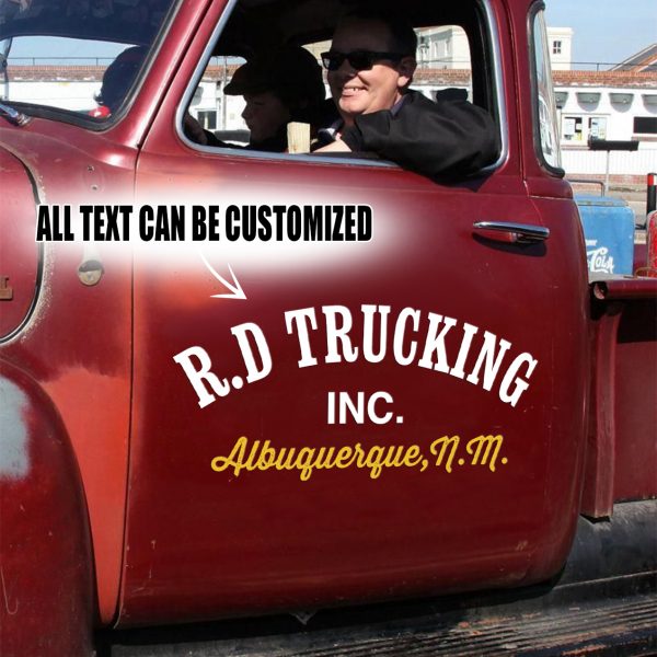 2 Pcs Rd Trucking Vinyl Stickers - Bluefink