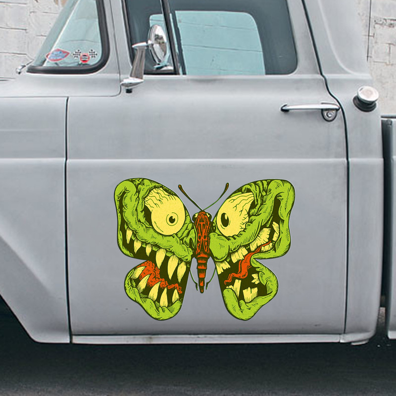 2 Pcs Hot Rod Garage Rat Rod Pinstripe Low Brow Art Vinyl Stickers ...