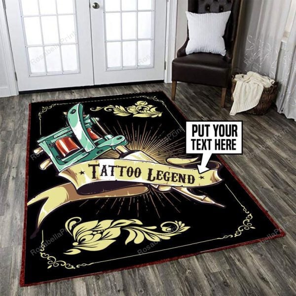 Personalized Tattoo Legend Area Rugs Personalized Tattoo Lacie Rugged ...