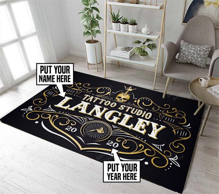 Personalized Tattoo Area Rugs Carpet Vintage Home Decor Gift Idea ...