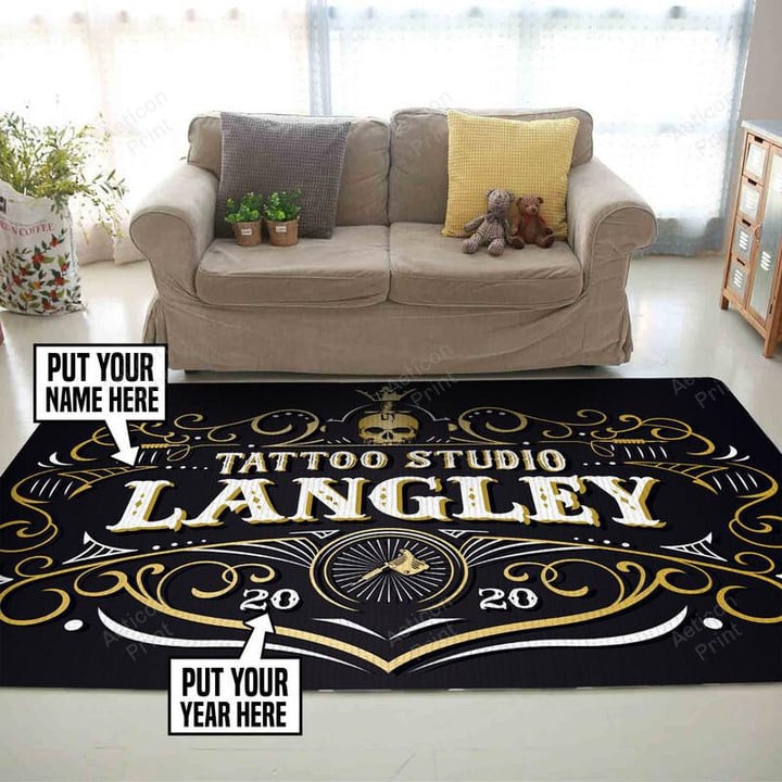 Personalized Tattoo Area Rugs Carpet Vintage Home Decor Gift Idea ...