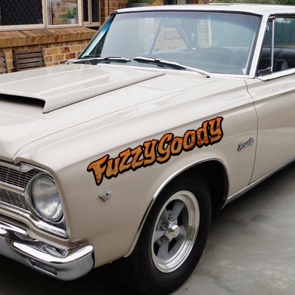 2 Pcs Personalized Hot Rod Lettering Vinyl Sticker - Bluefink