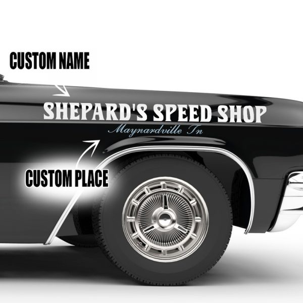 2 Pcs Personalized Hot Rod Lettering Crowl Hood Decor Vinyl Sticker ...