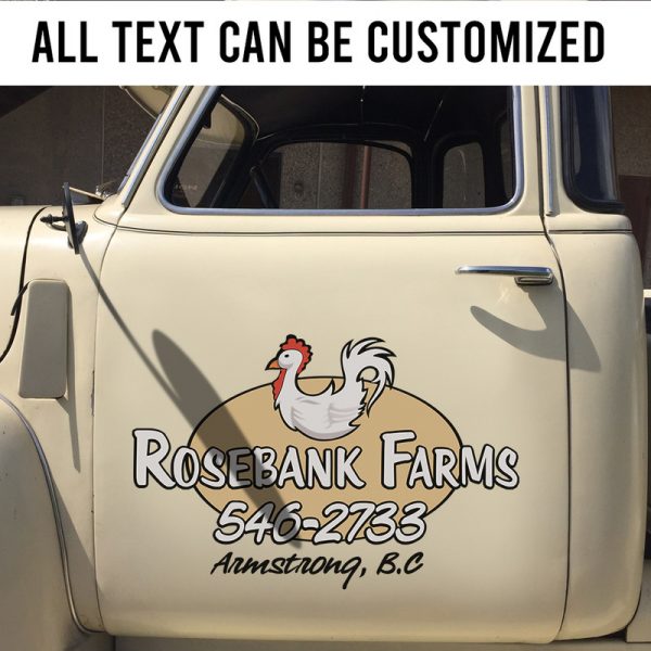 2 Pcs Personalized Farm Truck Lettering Ranch Truck Lettering Hot Rod ...