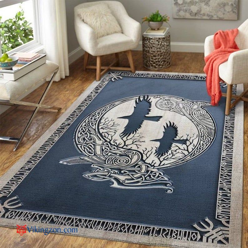 Ravenorse Mythology Viking Area Rug - Bluefink