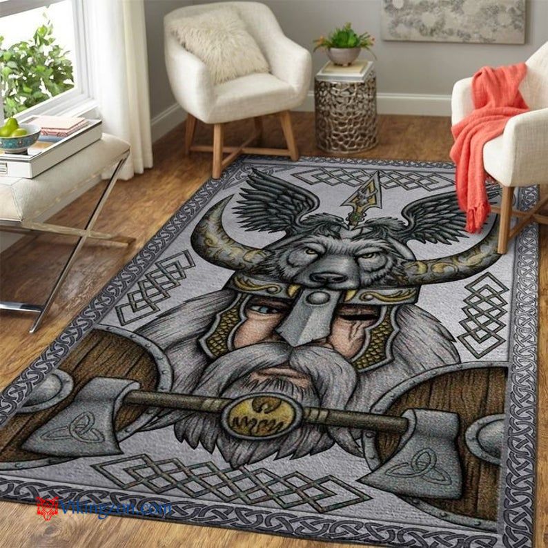 Odin Warriors Viking Area Rugs in Norse Mythology - Bluefink