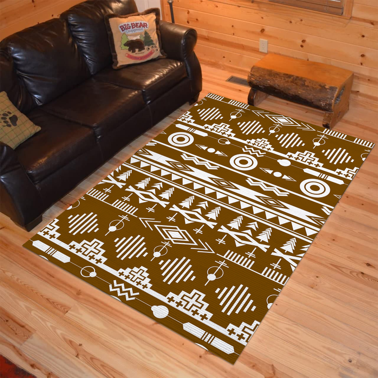 Personalized Vintage Tribal Pattern White Native American Area Rugs ...