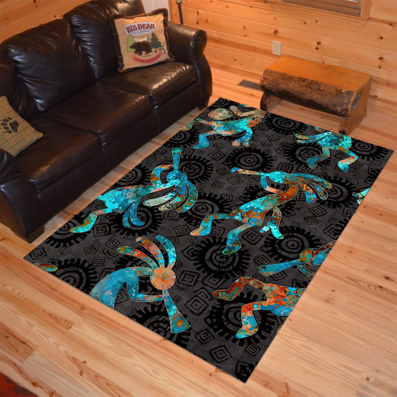 Personalized Southwest Reflection Kokopelli Charcoal Native American ...