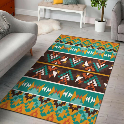 Personalized Indigenous Ornamental Pattern Native American Area Rugs ...