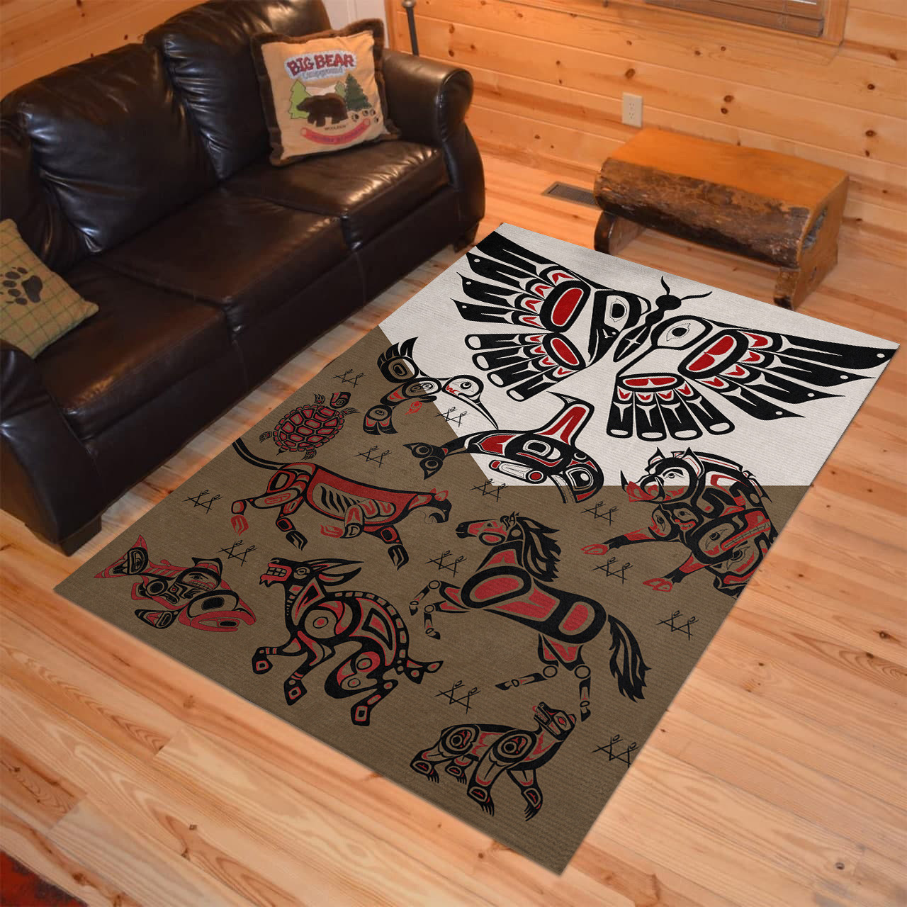 Personalized Native American Tribe Patern Area Rugs - Bluefink