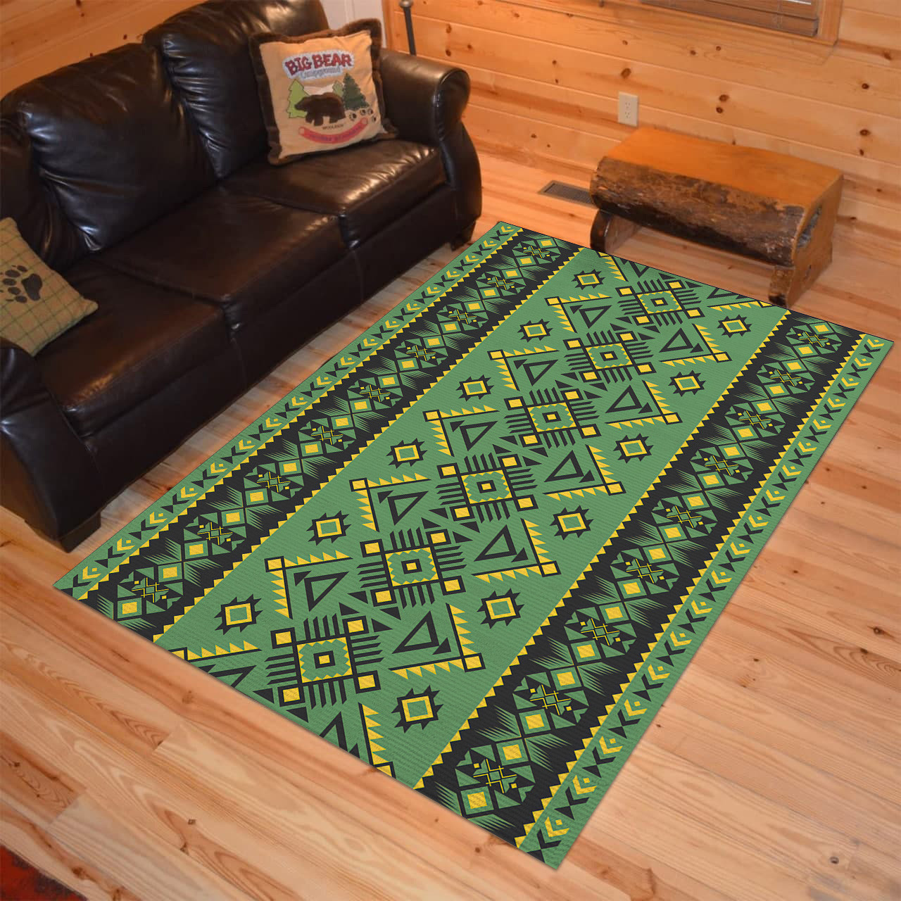 Personalized Native Aztec Geometric Seamless Area Rugs - Bluefink