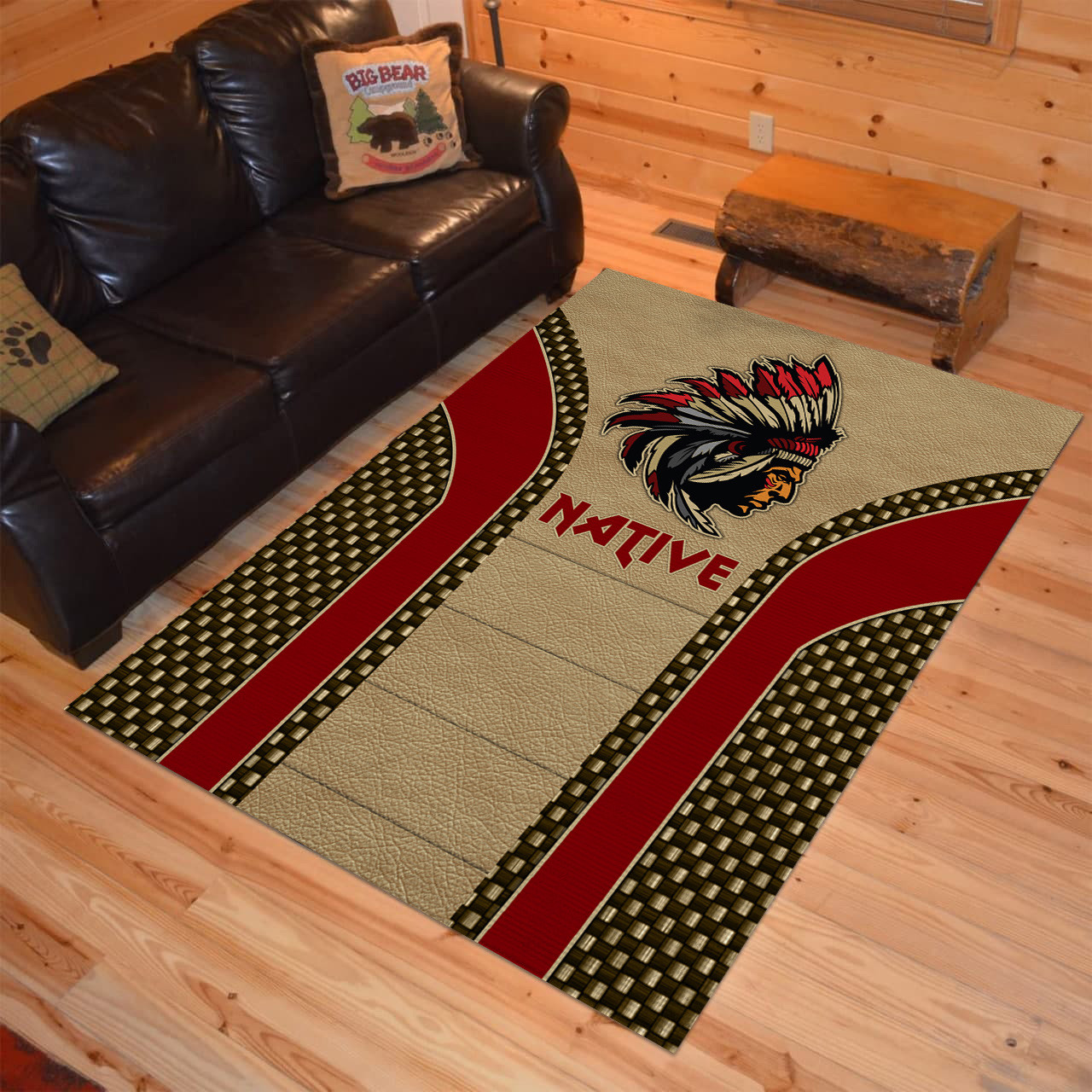 Personalized Native Tribal Chief Symbols Native American Area Rugs ...
