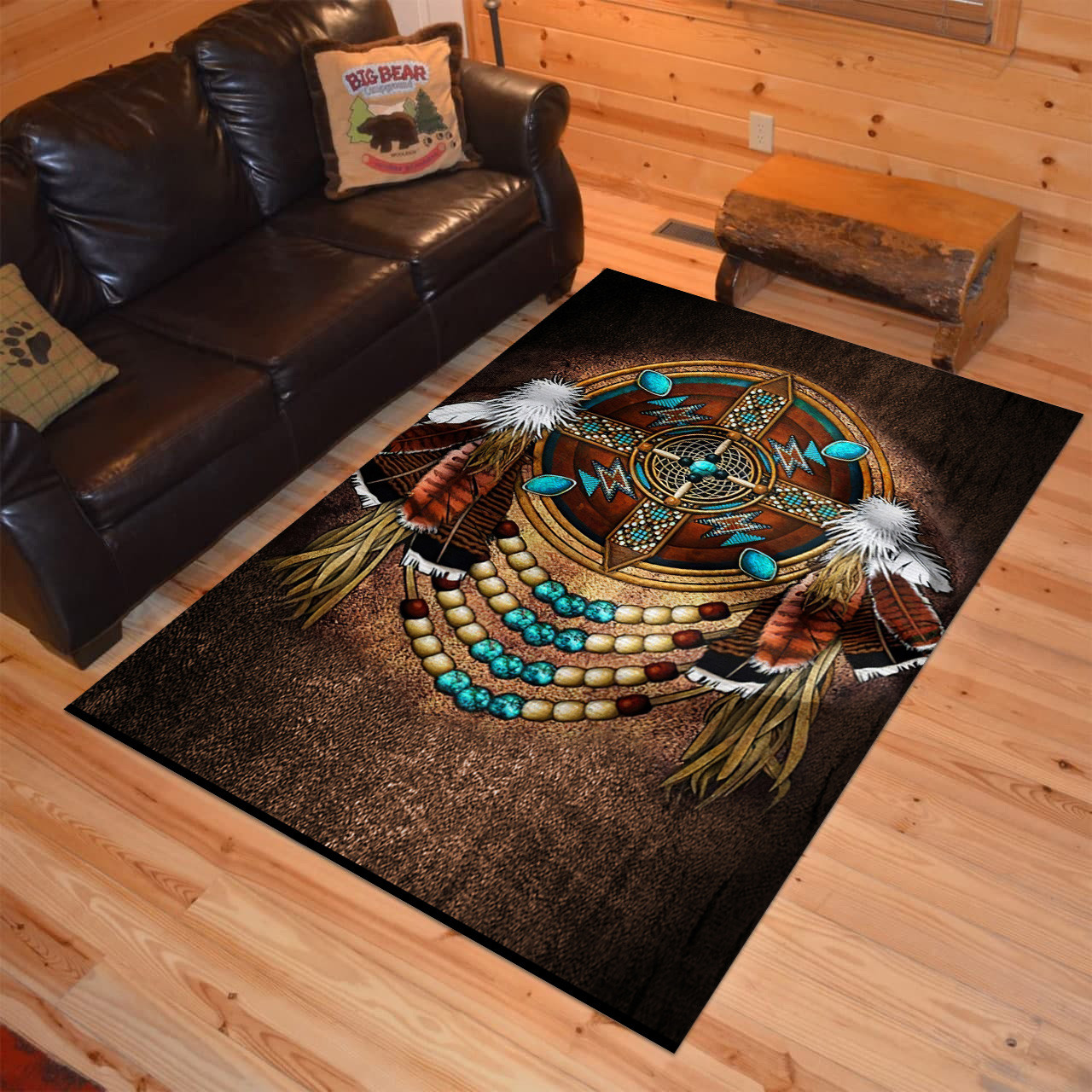 Personalized Native American Dreamcatchers Area Rugs - Bluefink