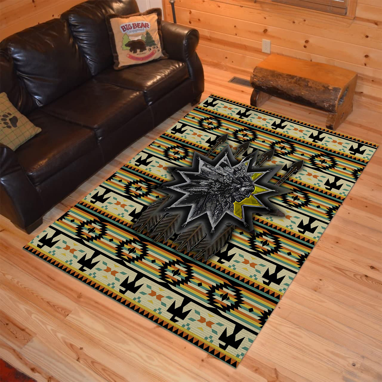 Personalized Native American Pattern Area Rugs - Bluefink