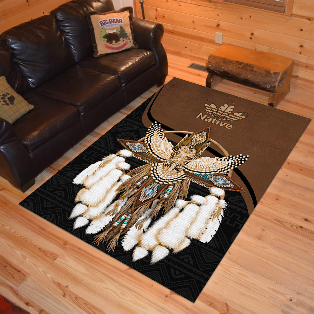 Personalized Owl Native American Area Rugs - Bluefink