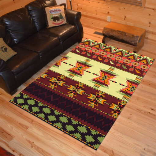 Personalized Aztec Seamless Pattern Native American Area Rugs - Bluefink