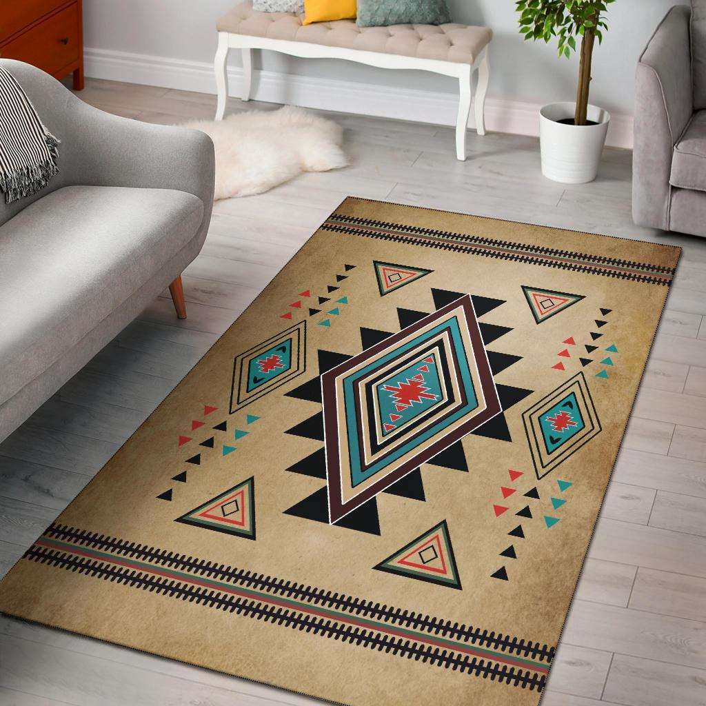 Personalized Naumaddic Arts Native American Design Area Rugs - Bluefink
