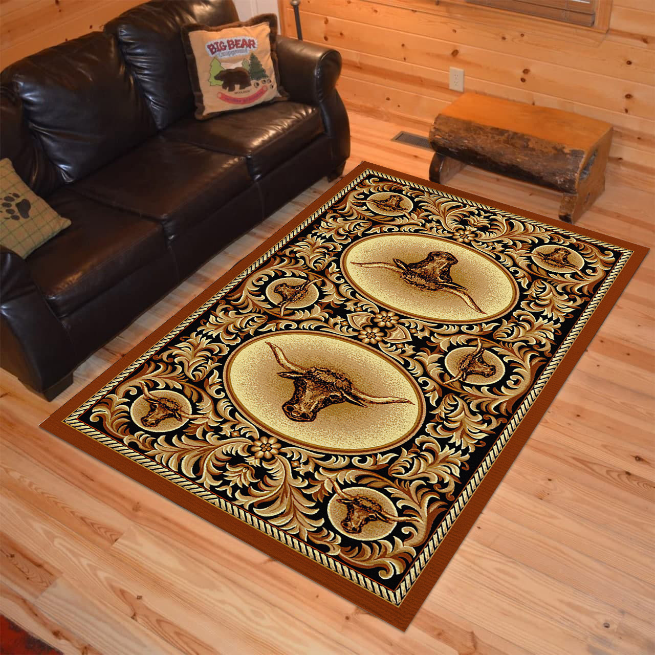 Personalized Western Southwest Native American Area Rugs - Bluefink