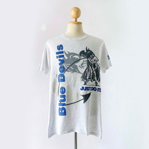 90s Nike Just Do It Duke University Blue Devils T-shirt - Bluefink