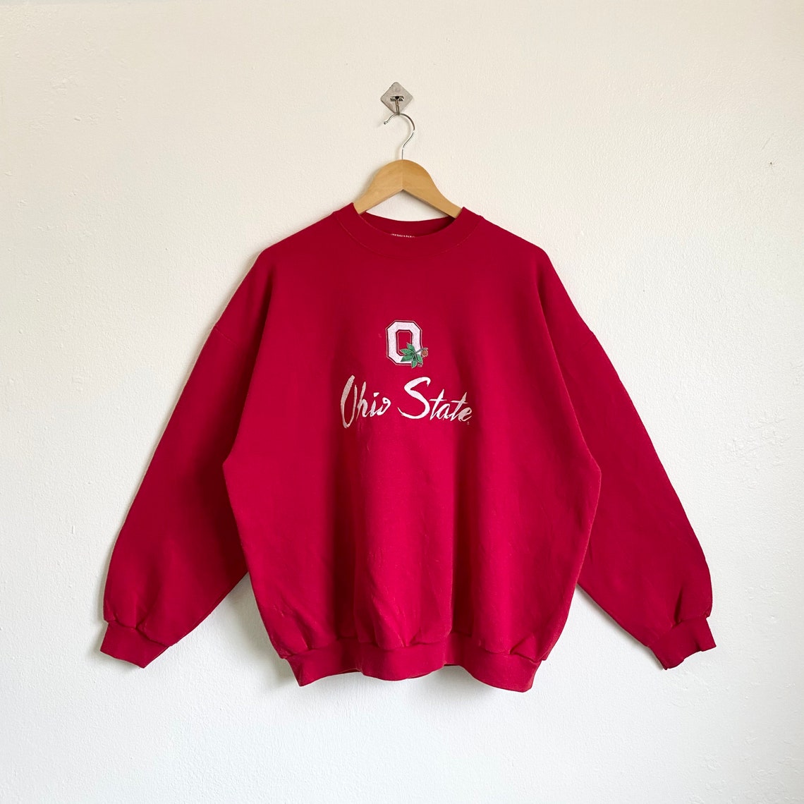 90s Ohio State University Buckeyes Crewneck Sweatshirt Logo Red Color ...