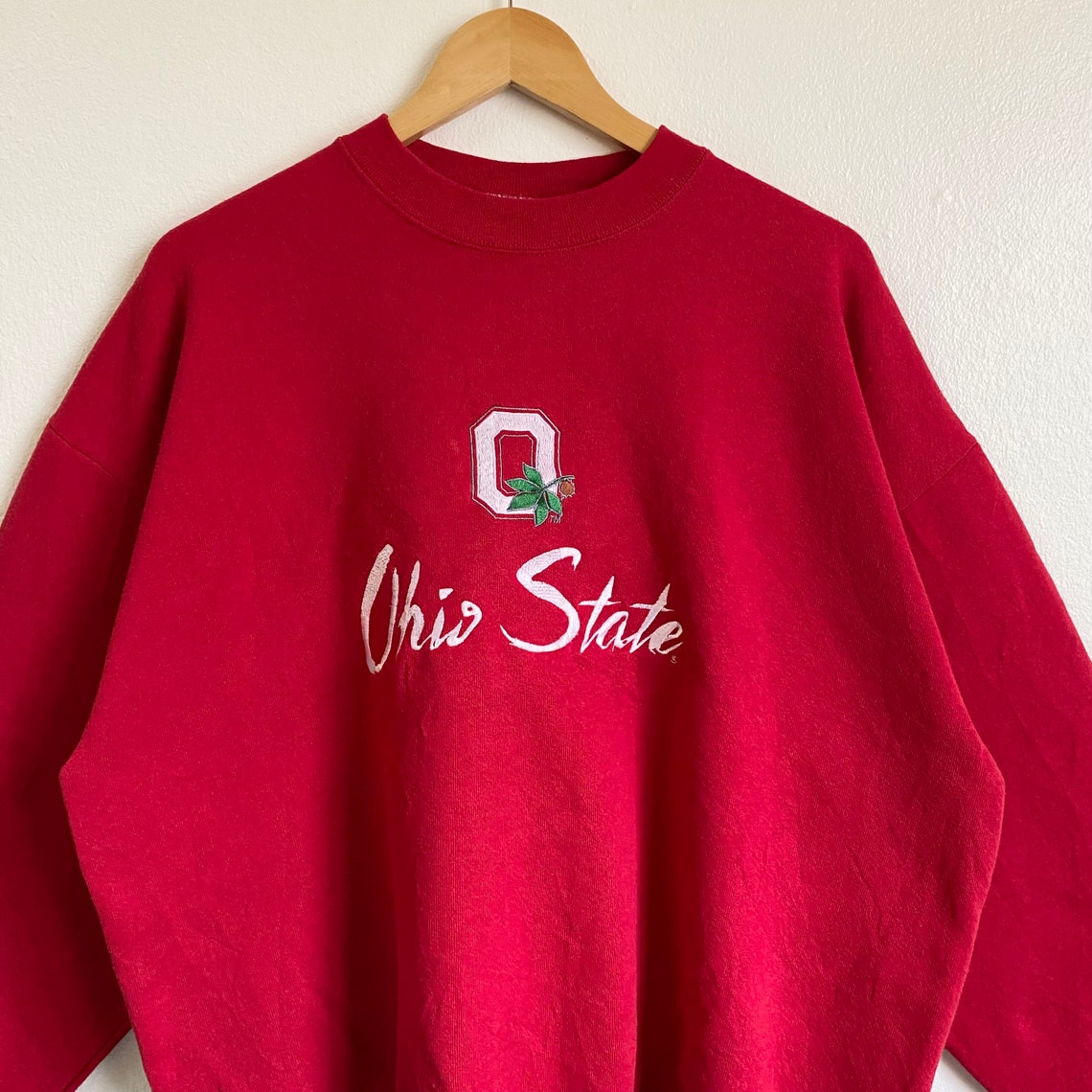 90s Ohio State University Buckeyes Crewneck Sweatshirt Logo Red Color ...
