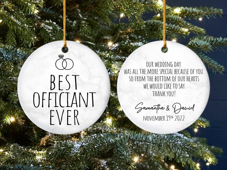 Best Officiant Ever Ceramic Ornament, Funny Wedding Officiant Wedding ...