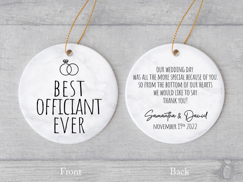 Best Officiant Ever Ceramic Ornament, Funny Wedding Officiant Wedding ...