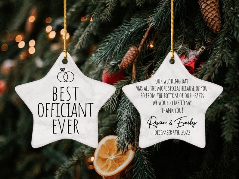 Best Officiant Ever Ceramic Ornament, Funny Wedding Officiant Wedding ...