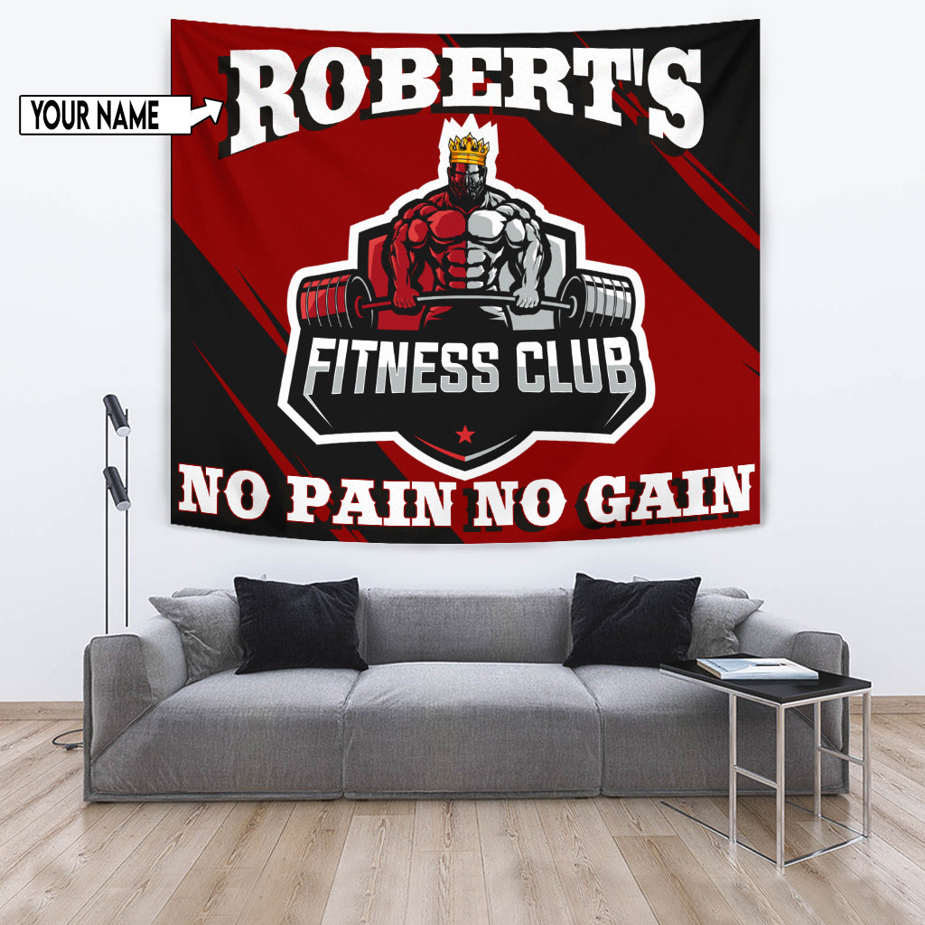 Fitness Club Banner Flag Tapestry Home Gym Decor Weightlifting Wall Art ...