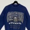 Georgetown University Sweater Georgetown Hoyas Print Logo Blue - Bluefink