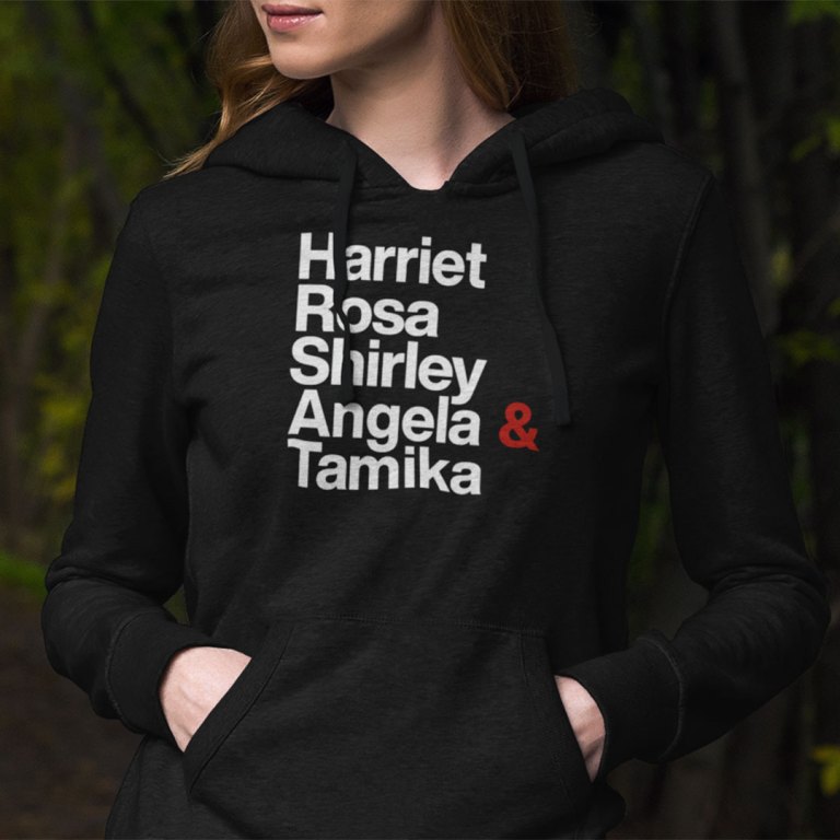 Harriet Rosa Shirley Angela Tamika Hoodie Sweatshirt Feminism - Bluefink