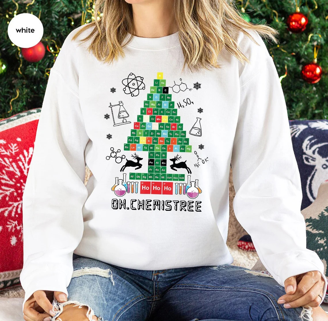 Periodic Table Christmas Tree T Shirt - Bluefink