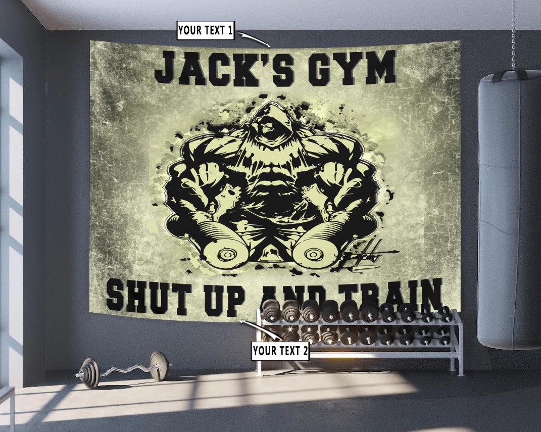 Personalized Bodybuilding Banner Flag Tapestry Home Gym Decor - Bluefink