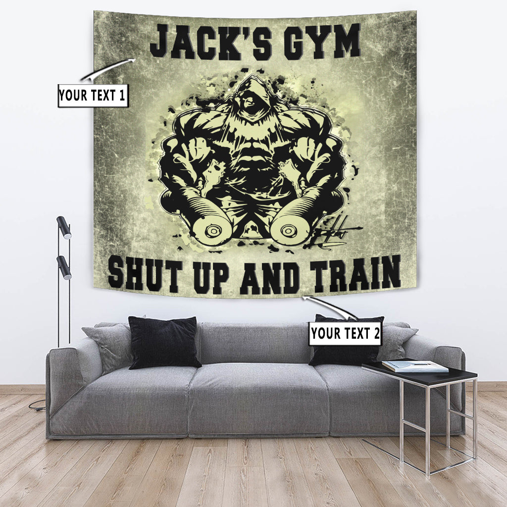 Personalized Bodybuilding Banner Flag Tapestry Home Gym Decor - Bluefink