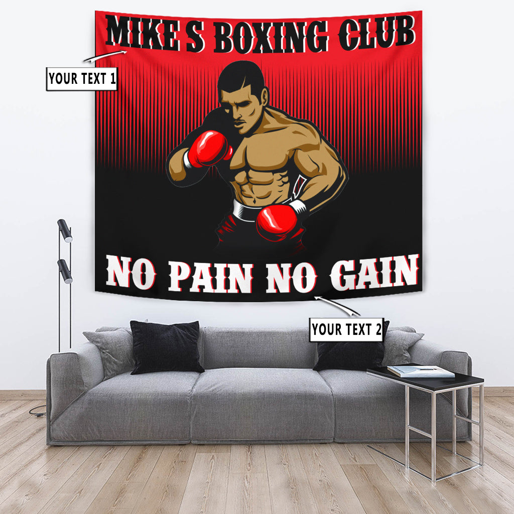 Personalized Boxing Fighter Banner Flag, Tapestry - Bluefink