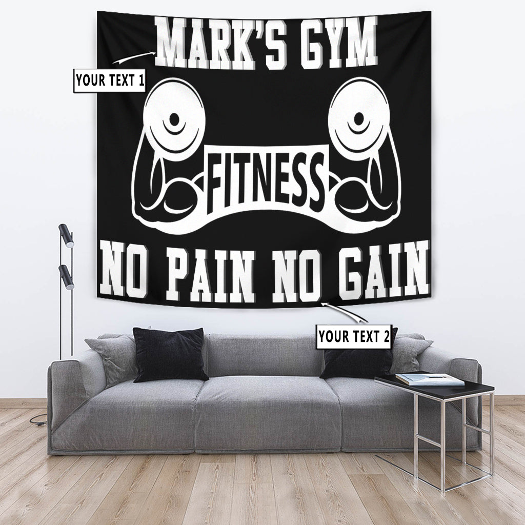 Personalized Home Gym Decor Fitness Flag Banner Tapestry Motivational ...