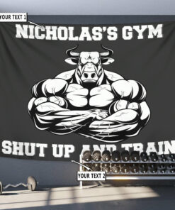 Personalized Home Gym Flags Decor Muscle Man Banner Flag Tapestry ...