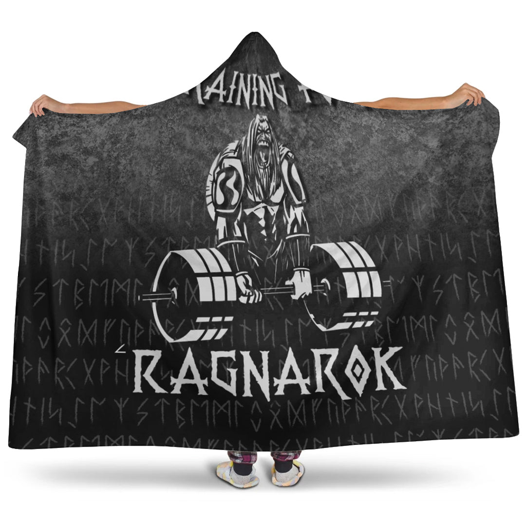 Training For Ragnarok Hooded Blanket - Bluefink
