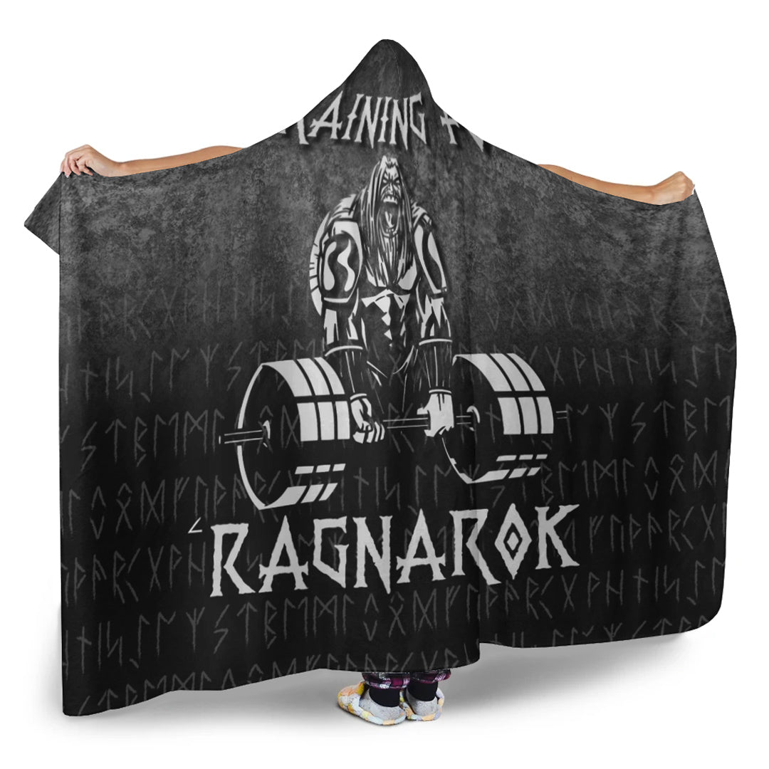 Training For Ragnarok Hooded Blanket - Bluefink